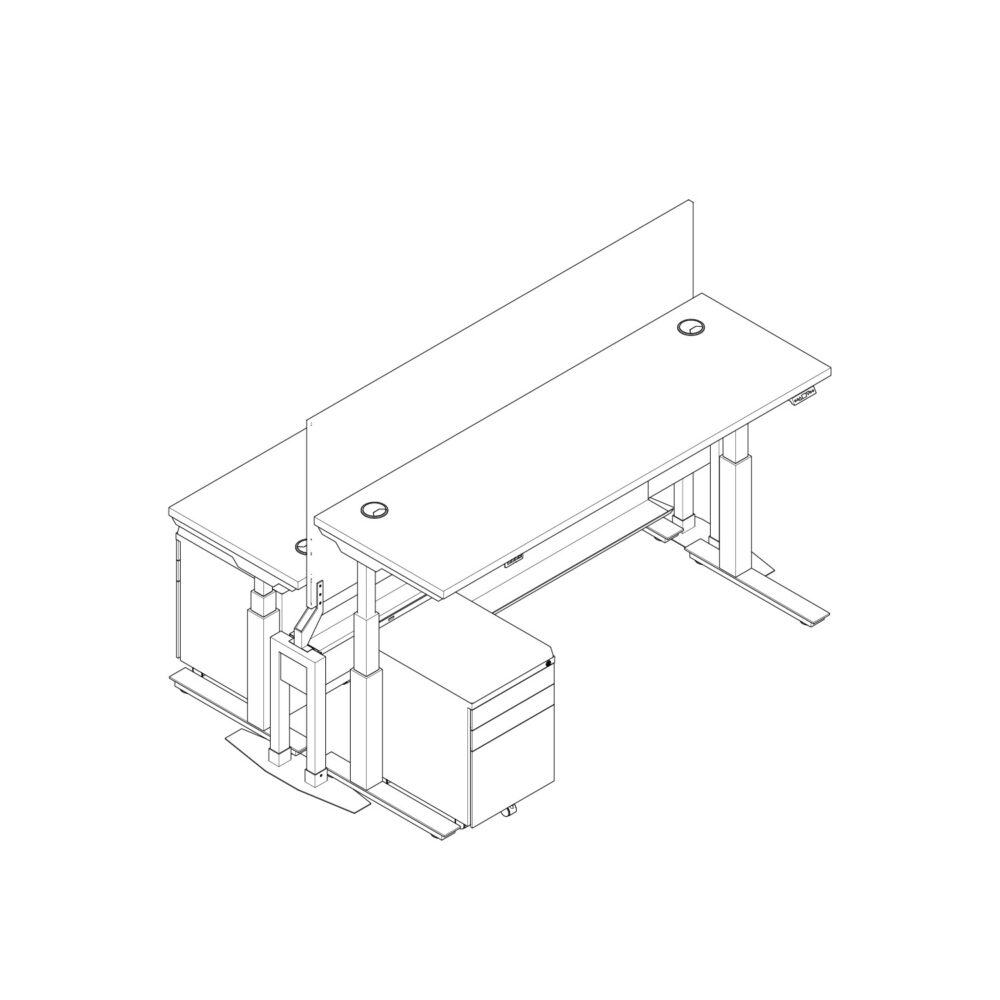 BOOST Height-Adjustable Workstations - Clear Design
